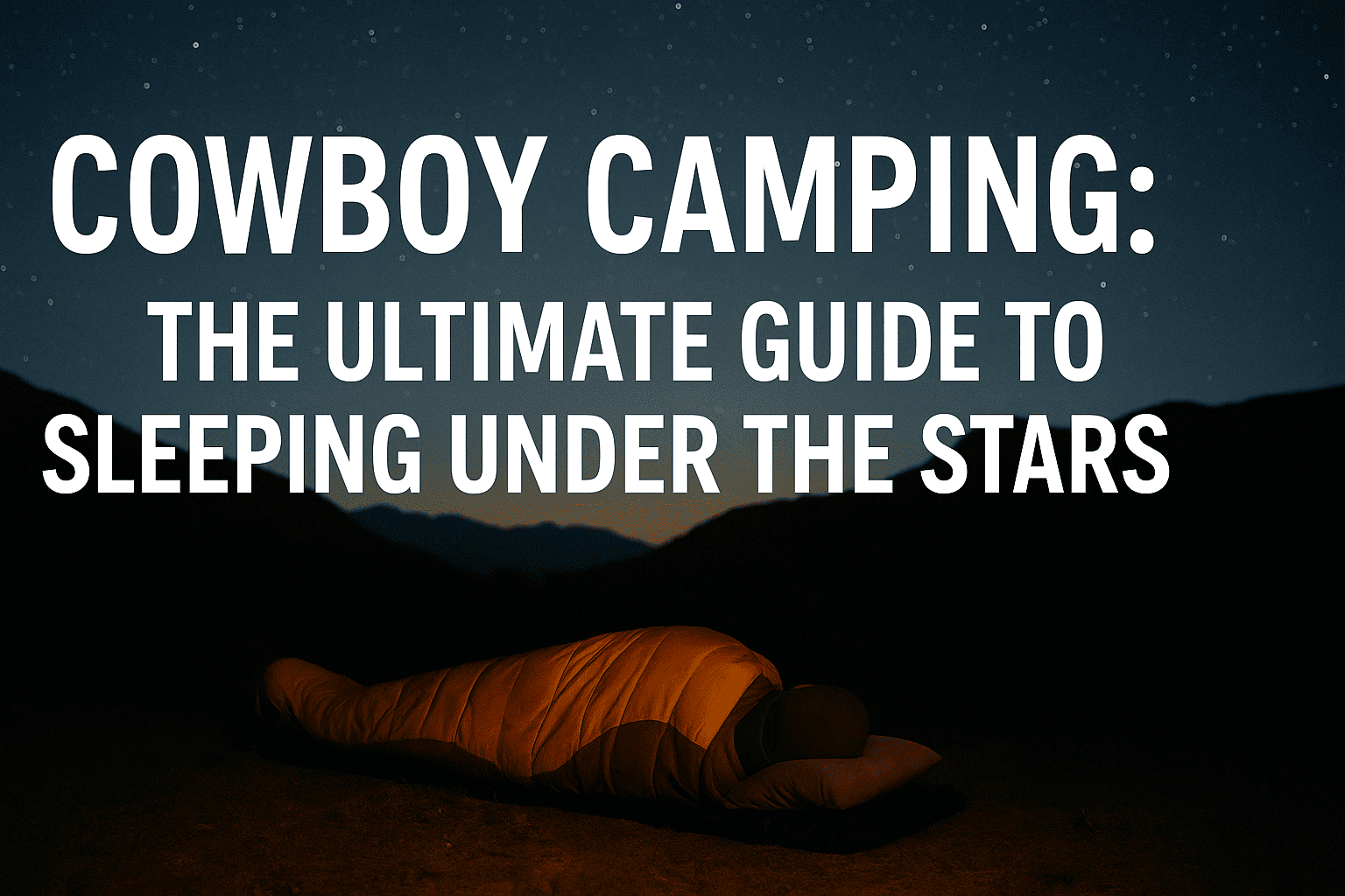 Cowboy Camping Guide: Sleep Under the Stars Like a Pro